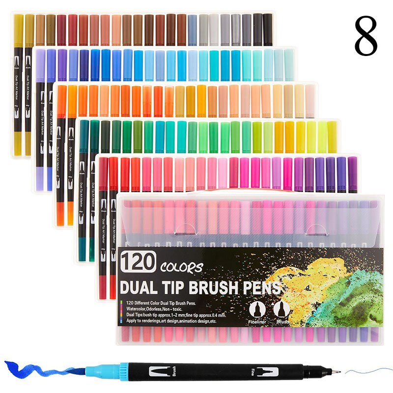 FineLiner Dual Tip Brush Art Markers Pen 12/48/72/... – Grandado