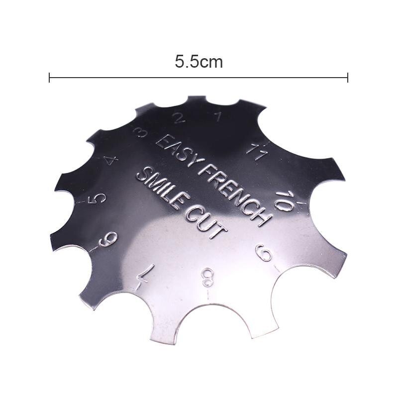 French Smile Cut V Line almond shape Tips Edge Tri... – Grandado