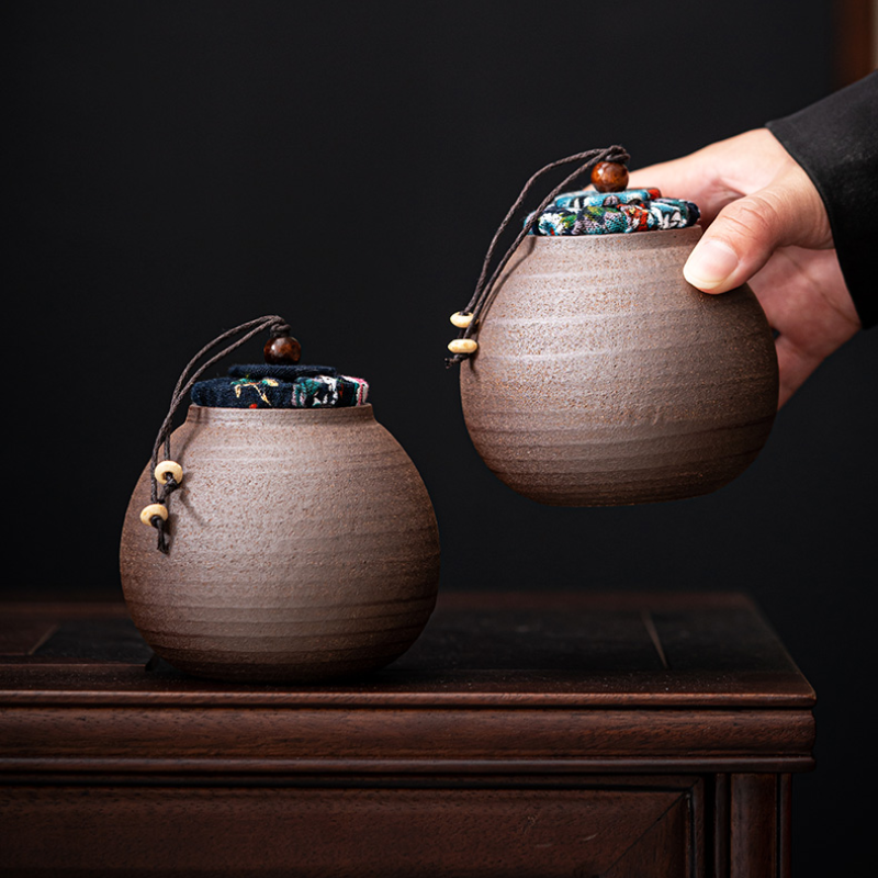 Coarse pottery Keepsake Urn Container for Ashes Pe... – Grandado