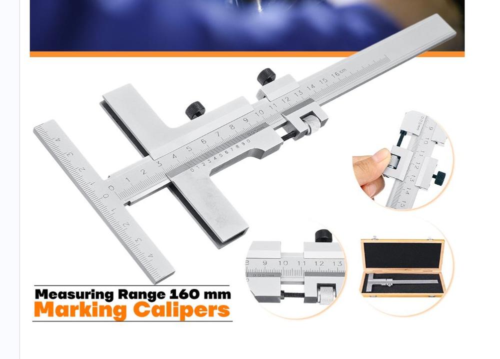 0-160mm T-Type Marking Vernier Caliper with fine a... – Vicedeal