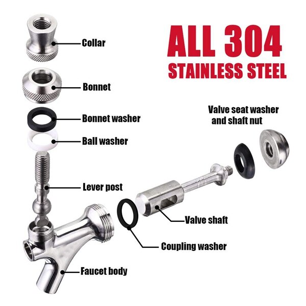Upgraded Beer Faucet All Commercial 304 Stainless ... – Grandado