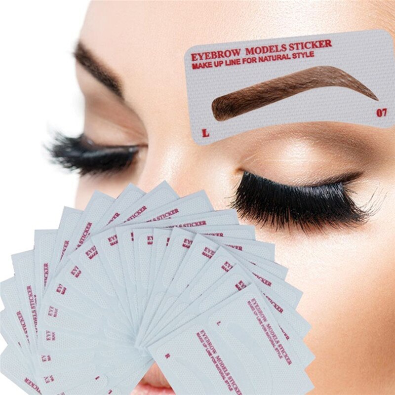 12/24 Pairs Disposable Eyebrow Stencil Stickers No... – Vicedeal