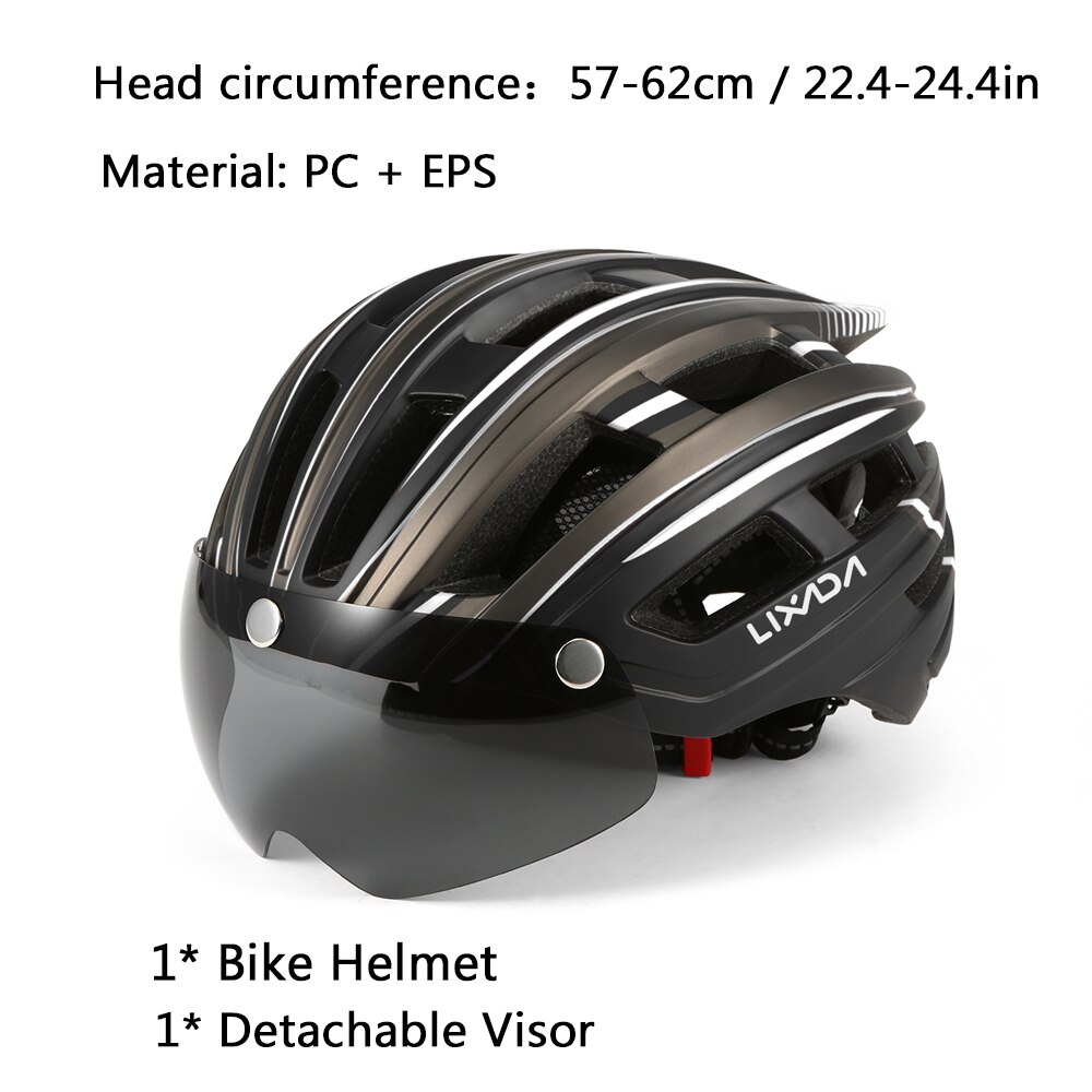 Lixada Fahrrad Helm Mit Abnehmbarem Visier Intergr... – Grandado