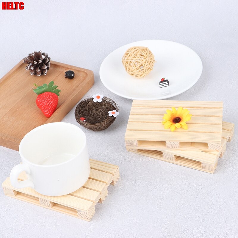 Mini Wooden Pallet Beverage Coasters Insulation Pa... – Grandado