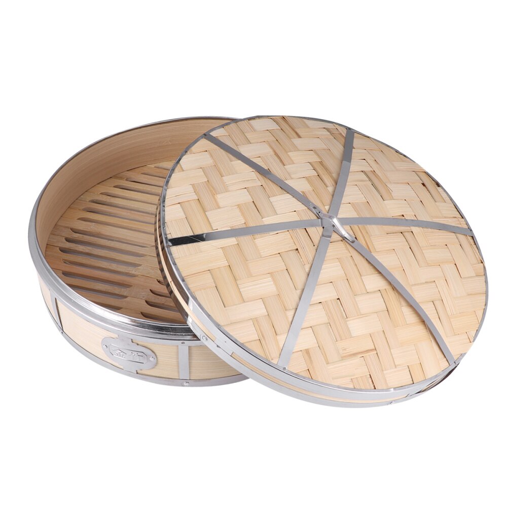 1pc Bamboo Food Steamer Stainless Steel Banding Bu... – Grandado