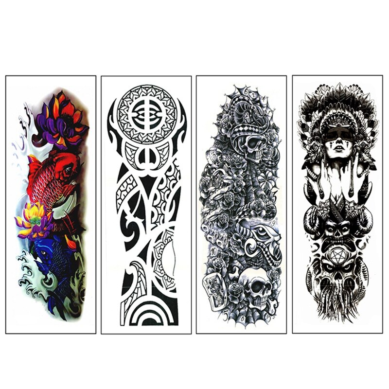8Pcs Waterproof Temporary Tattoos Sticker Full Arm... – Vicedeal
