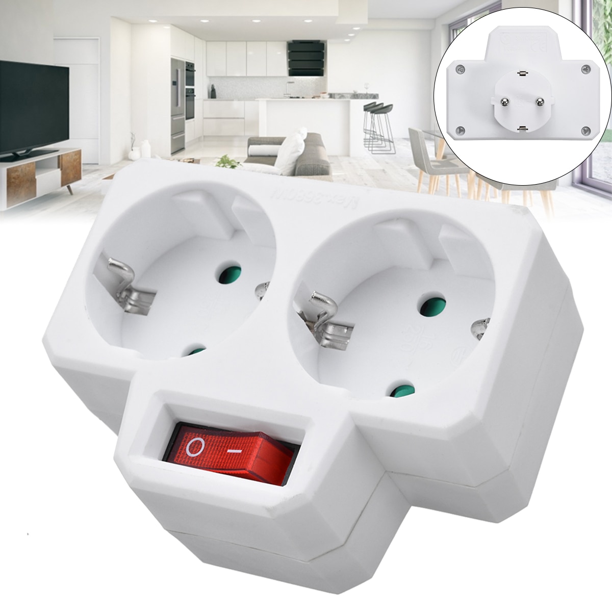 1Pc 250V 16A Double Socket Conversion Socket With ... – Vicedeal