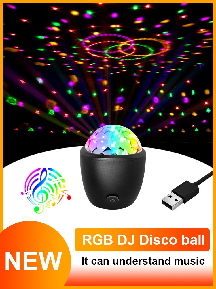 RGB Disco Ball Party Lights DJ Disco Light LED Pro... – Vicedeal