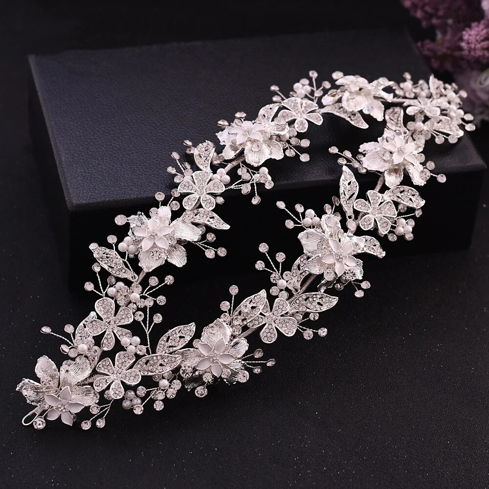 Bridal Hair Piece Rhinestone Forehead Wedding Hair... – Vicedeal