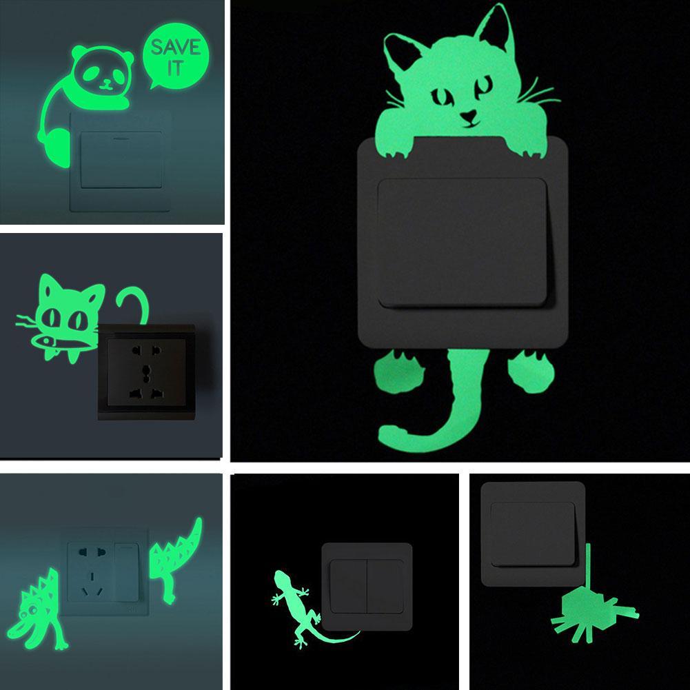 Luminous Cartoon Switch Sticker Glow In The Dark C... – Grandado