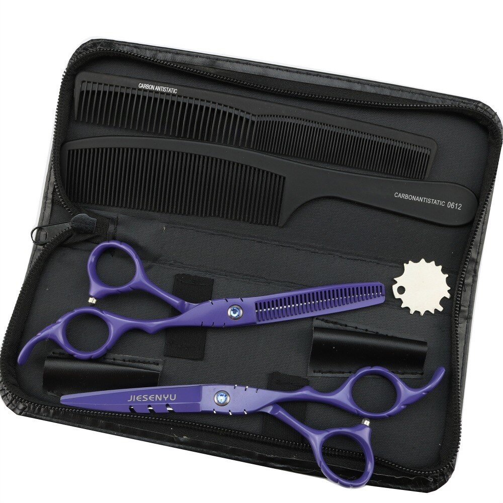 Violet Hairdressing Scissors 6.0 Inch With Blue Di... – Grandado