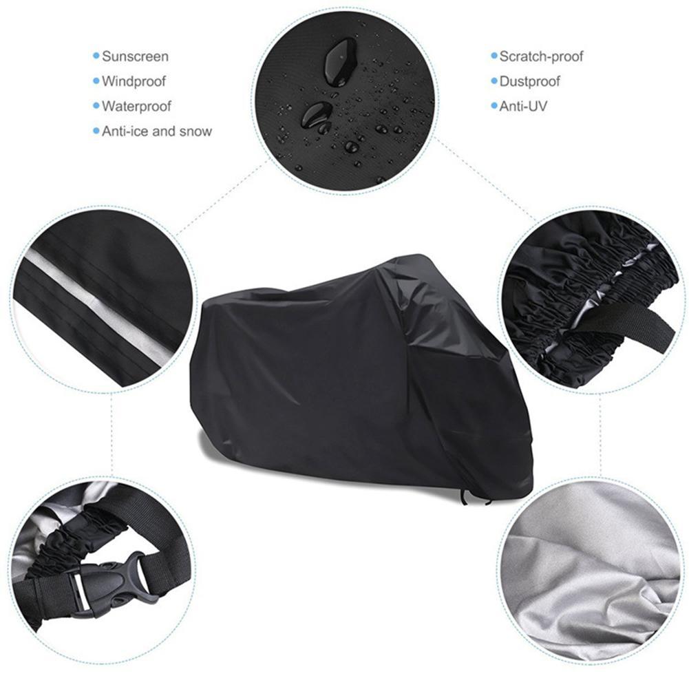 190 T Black Blue Waterproof Motorcycle Covers Moto... – Grandado