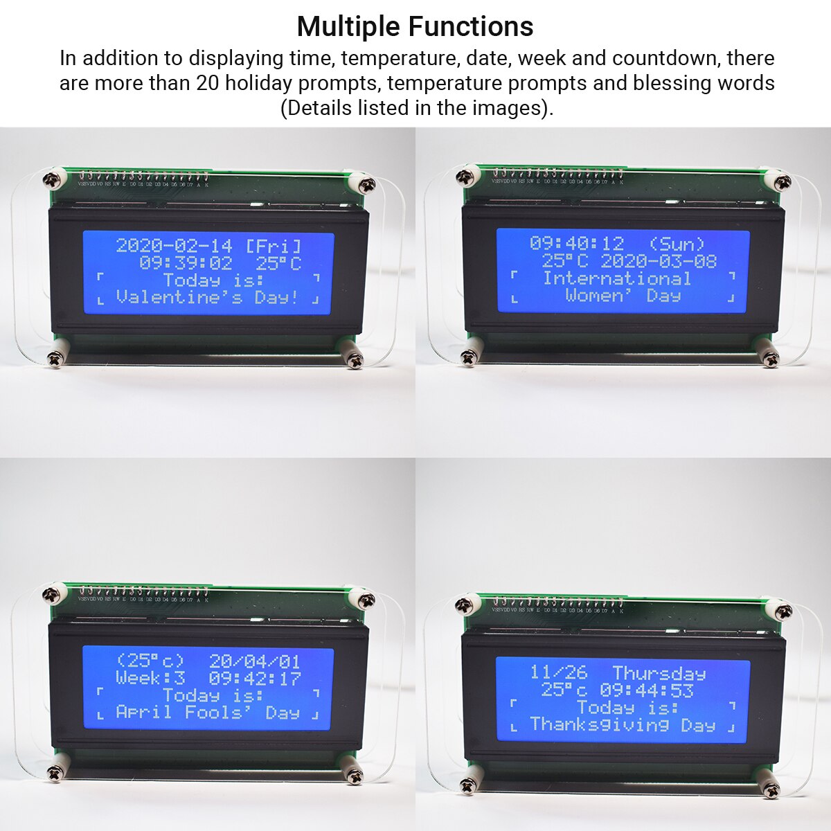 Klok Module Kit Lcd Muziek Spectrum Display Klok G... – Grandado