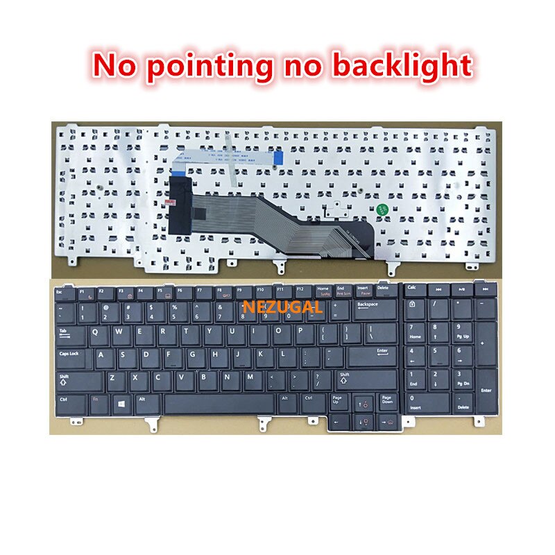 Us Laptop Keyboard For Dell E6520 E5520 M4600 M660 Grandado