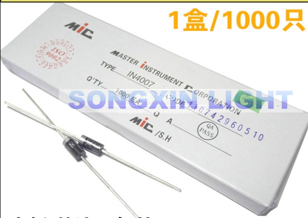 1000pcs 1N4007 IN4007 Rectifier Diode 1A 1000V DO-... – Grandado
