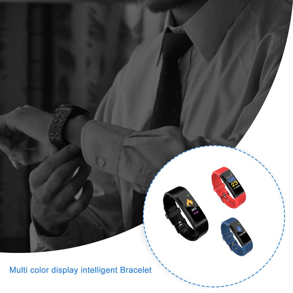 ID115 PLUS Color Screen Smart Bracelet Sports Pedo... – Vicedeal