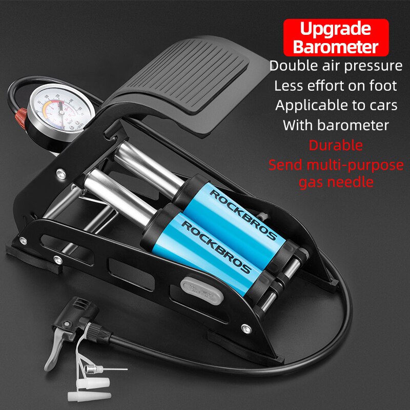 ROCKBROS Foot Pump High Pressure Portable Bicycle ... – Grandado