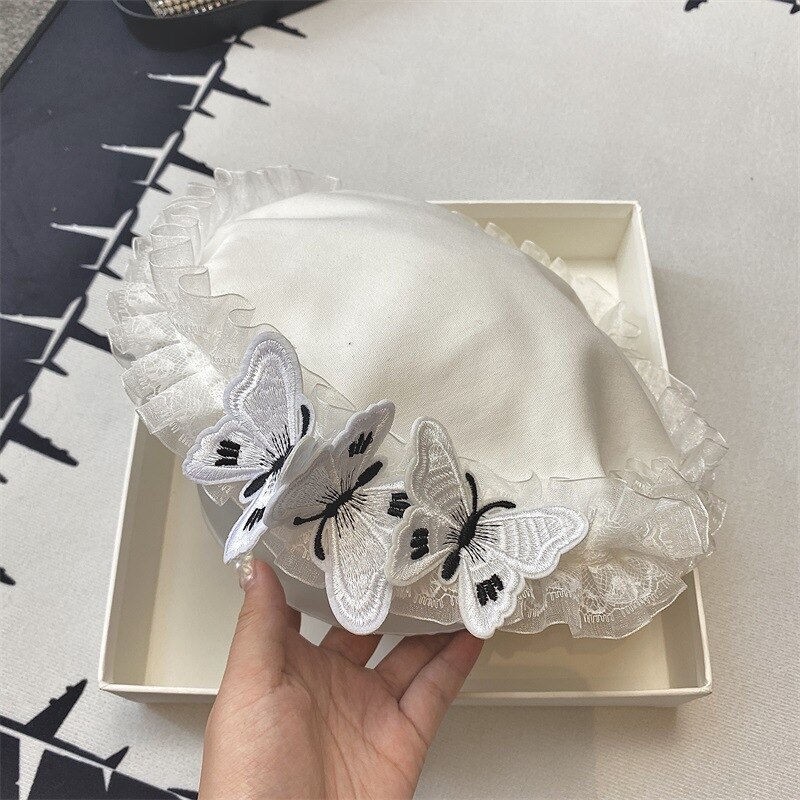 Lace Berets For Women Butterfly Female Berets Spri... – Grandado