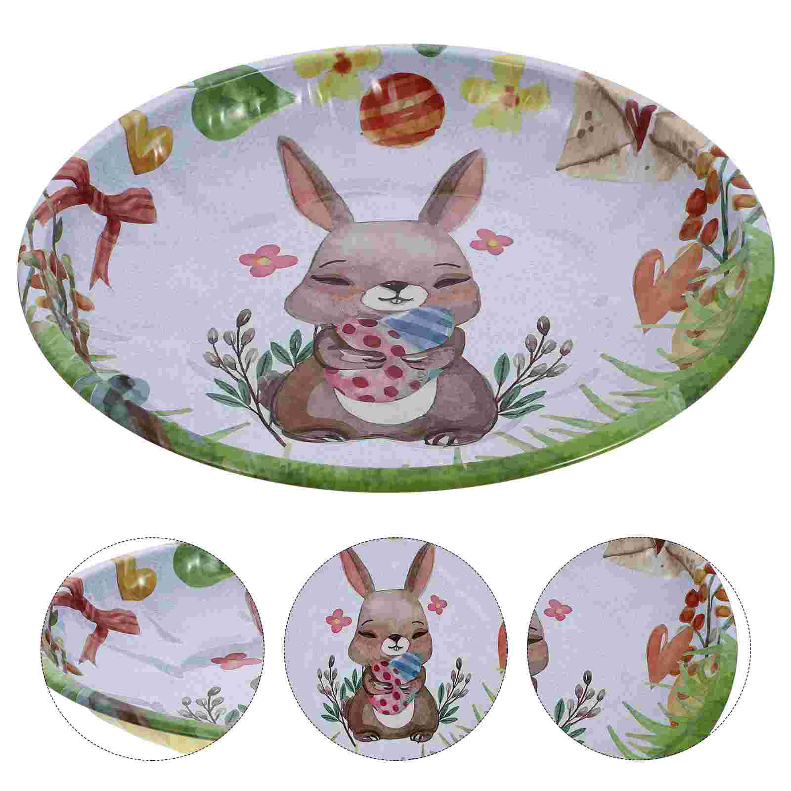 1 Pc Plate Easter Fruit Serving Plate Easter Bunny... – Grandado