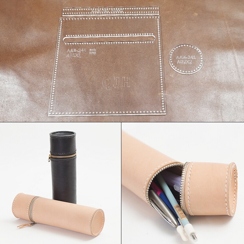 Leather Craft Personality Student Pen Holder Zippe... – Grandado