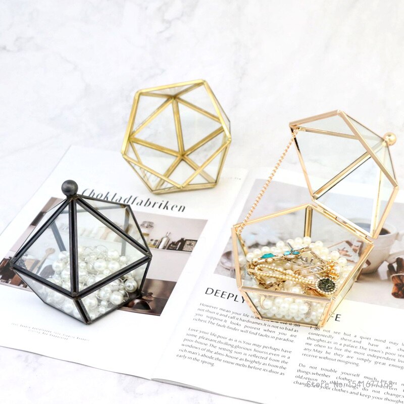 diamond shape storage box Phnom Penh geometric gla... – Vicedeal