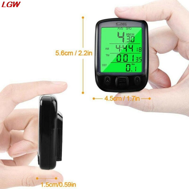 Bike Speedometer Bike Waterproof LED Speedometer O... – Vicedeal
