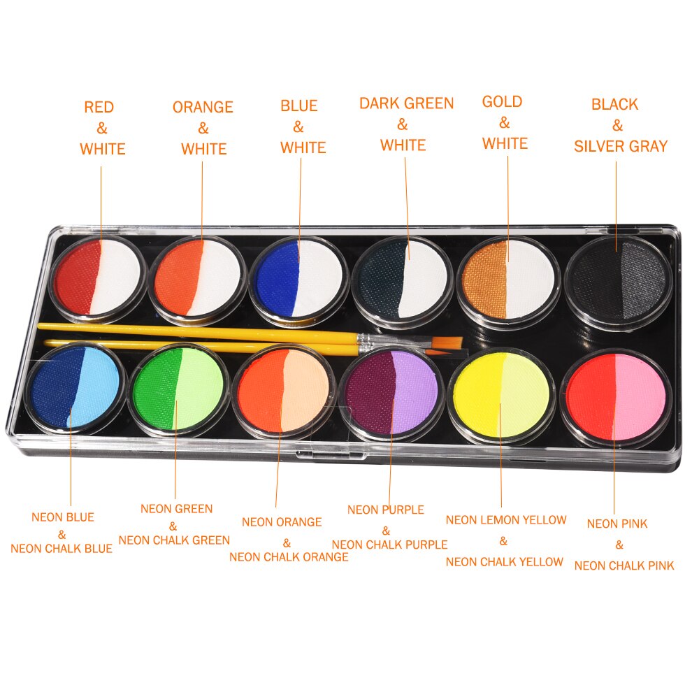 OPHIR Rainbow Face Paint Palette Split Cakes Body ... – Grandado
