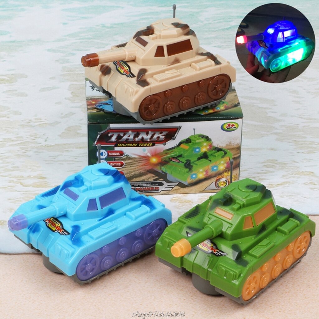Mini Electric Toy Tank Model Flashing LED Light Mu... – Grandado
