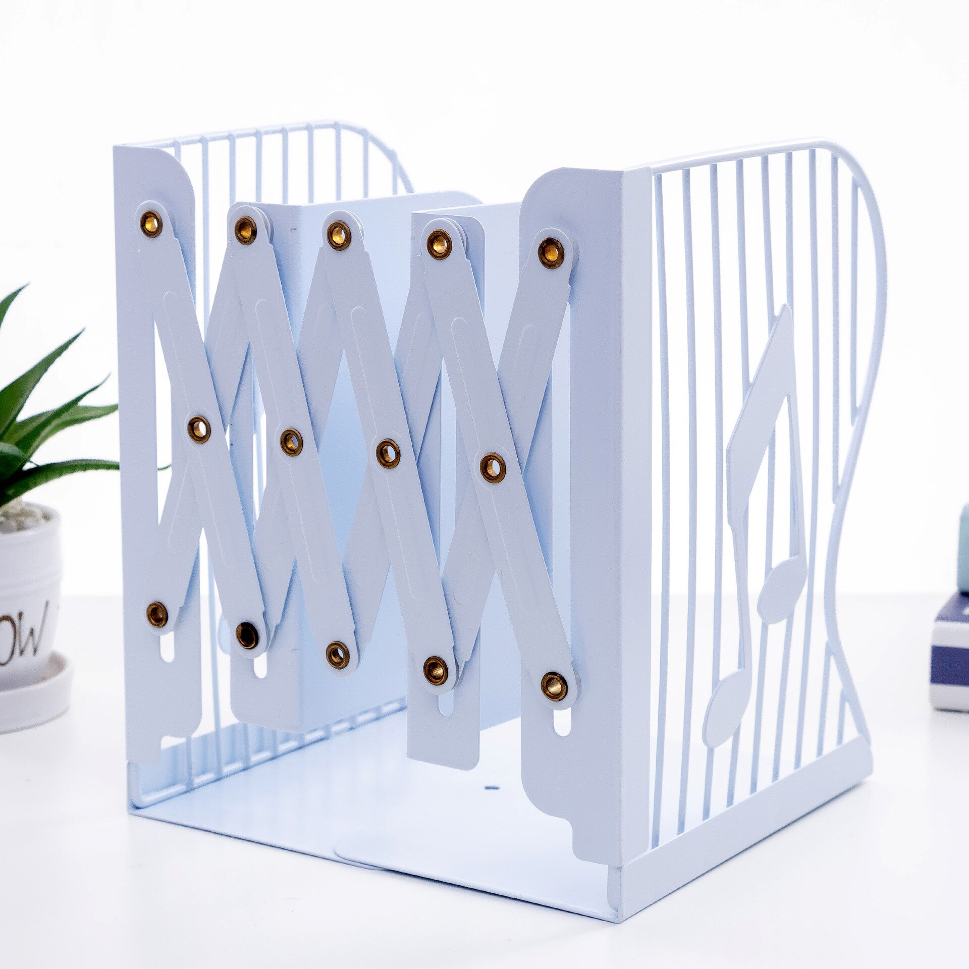 Cactus Adjustable Metal Book Bookends Desk Organiz... – Vicedeal