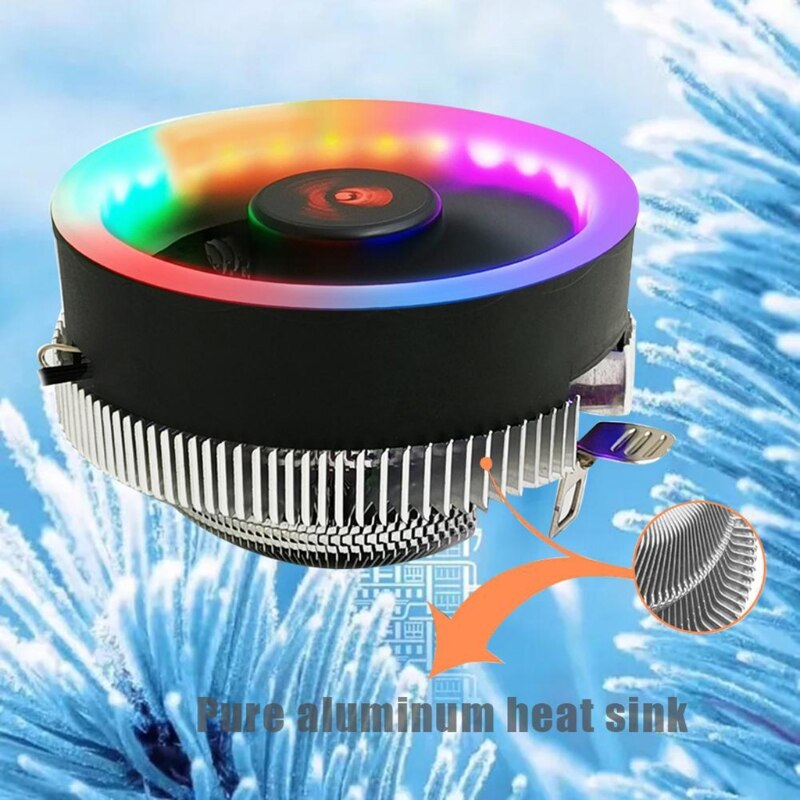 Q2 Rgb 3 Pin Cooling Fan Heatsink Computer Pc Cpu ... – Vicedeal