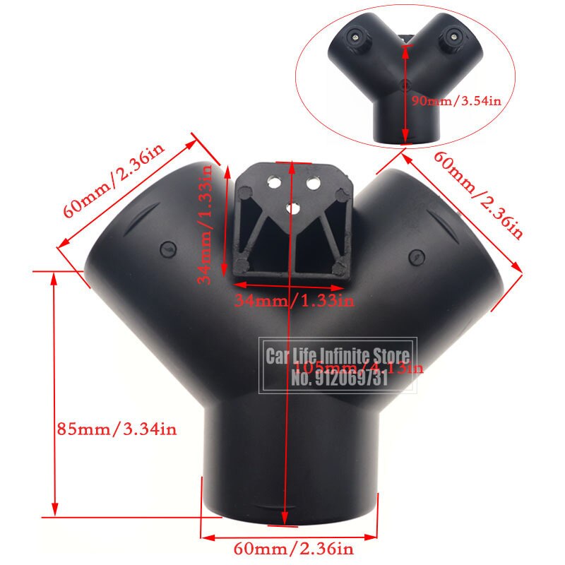 60Mm Y Tak Auto Heater Air Vent Ducting Heater Uit... – Grandado