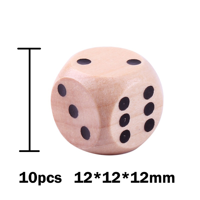12-60mm 6 Sided Wood Dice Point Cubes Round Corner... – Vicedeal