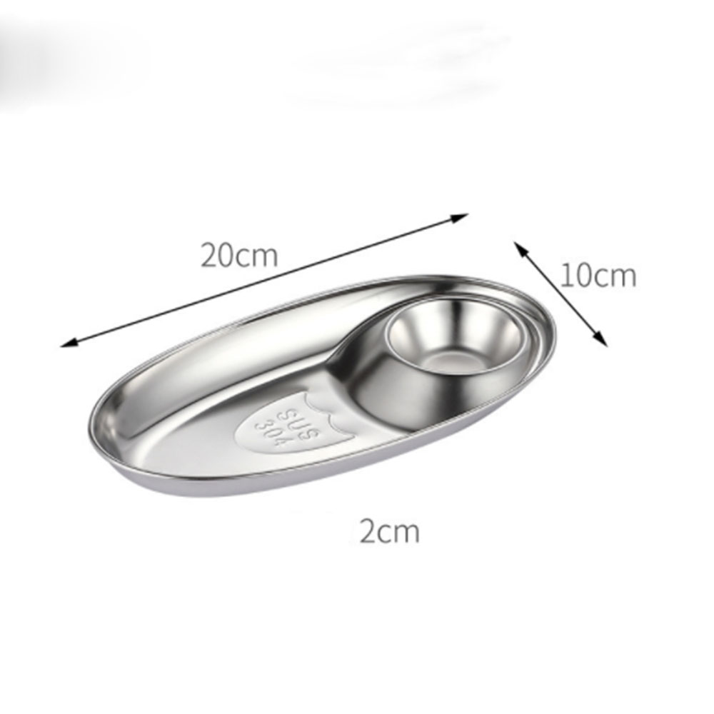 Stainless Steel Snack Dish Plate Ketchup Sauce Dip... – Vicedeal