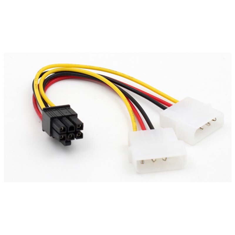 Dual 4 Pin Molex Ide Naar 6 Pin Pci-E Grafische Ka... – Vicedeal