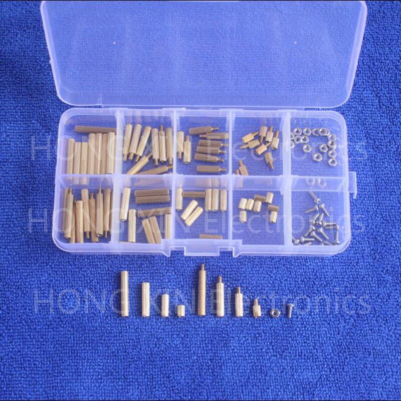 120 stks M2 messing 304 rvs Hex Spacer Standoff/sc... – Vicedeal