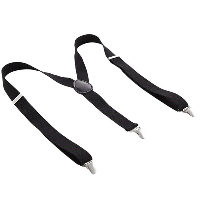 Trousers Braces Black Adjustable Thick Elastic Bra... – Grandado