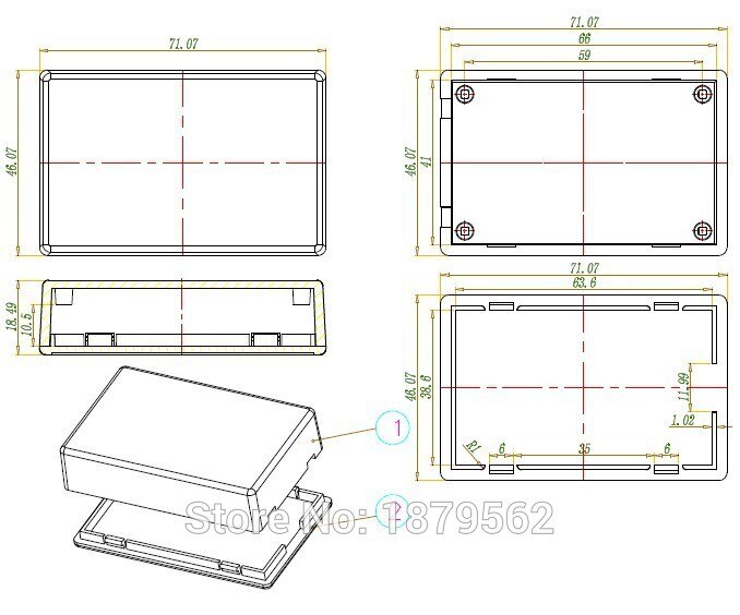[2 colors] 71*46*19mm small plastic project box fo... – Grandado