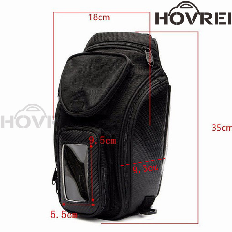 black Motorcycle tank bag motorbike oil fuel tank ... – Vicedeal