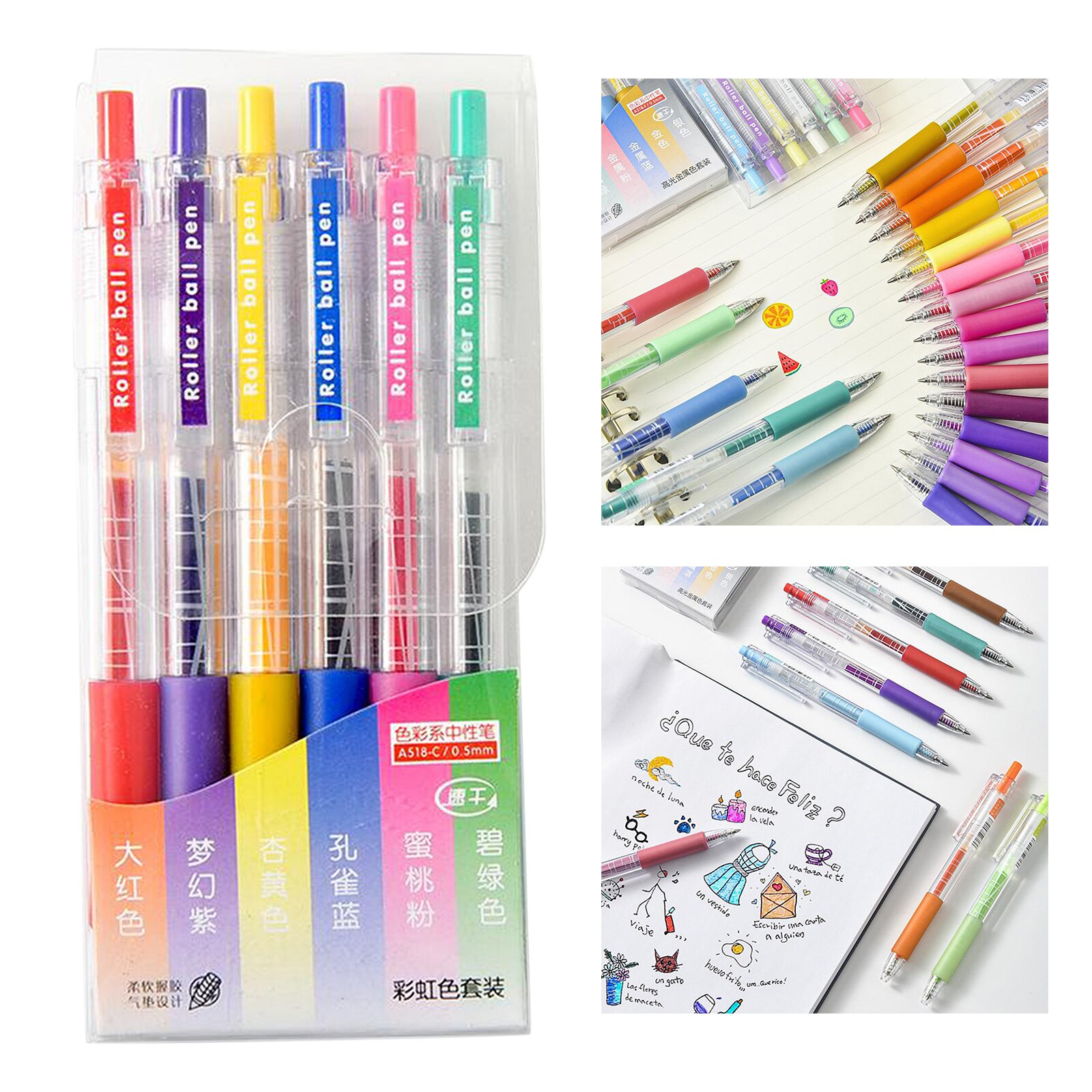 6Pcs Art Pens Kids Adults Marker Coloring Books Sk... – Grandado