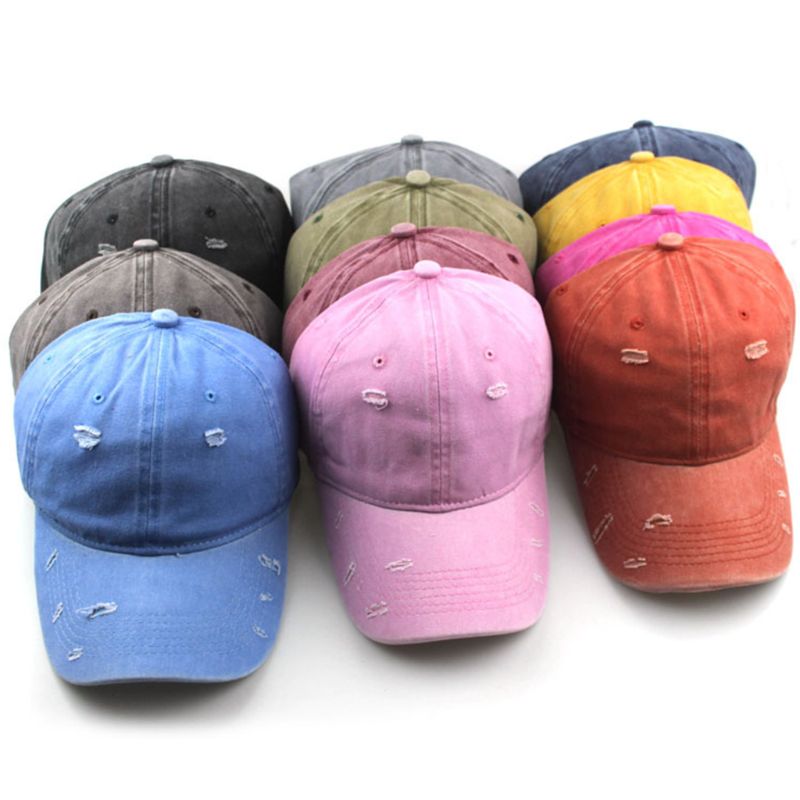 Unisex Vintage Washed Baseball Cap Distressed Ripp... – Vicedeal