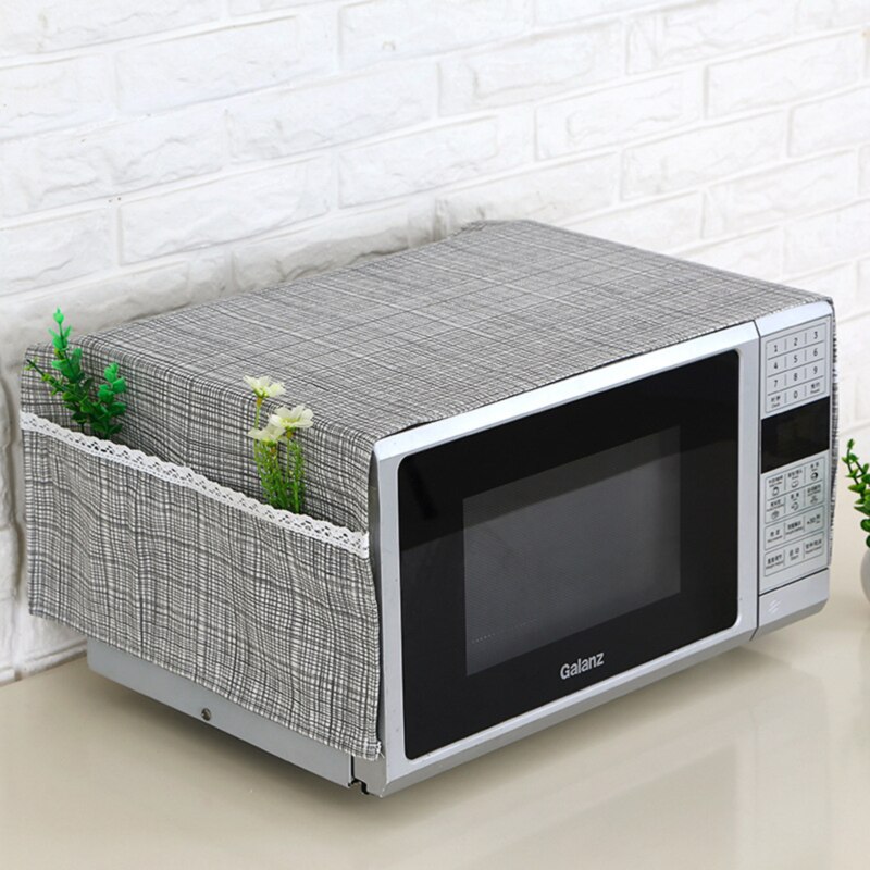 Simple Linen Home Kitchen Microwave Oven Cover Dus... – Grandado