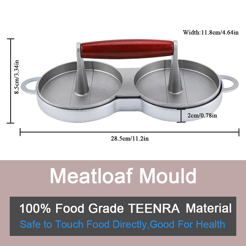 TEENRA Round Shape Hamburger Press Aluminum Alloy ... – Grandado