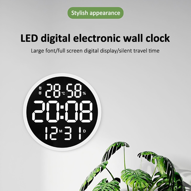 12 Inch LED Large Number Luminous Wall Clock Digit... – Vicedeal