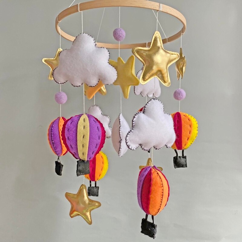 Baby Bed Rattle Colorful Air Balloon Baby Crib Mob... – Grandado