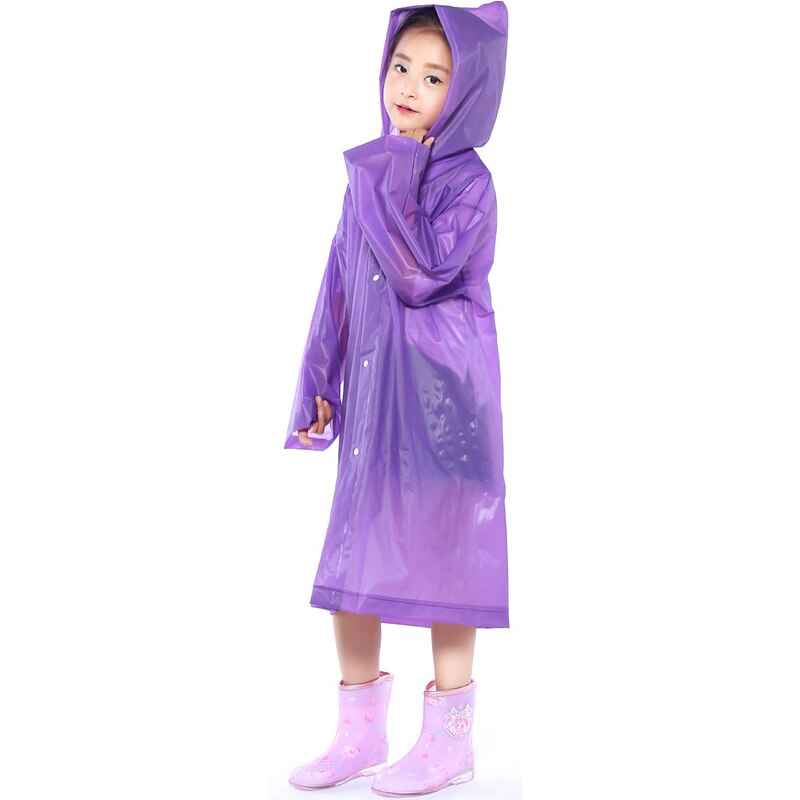 EVA Transparent Waterproof Kids Raincoat For Child... – Grandado