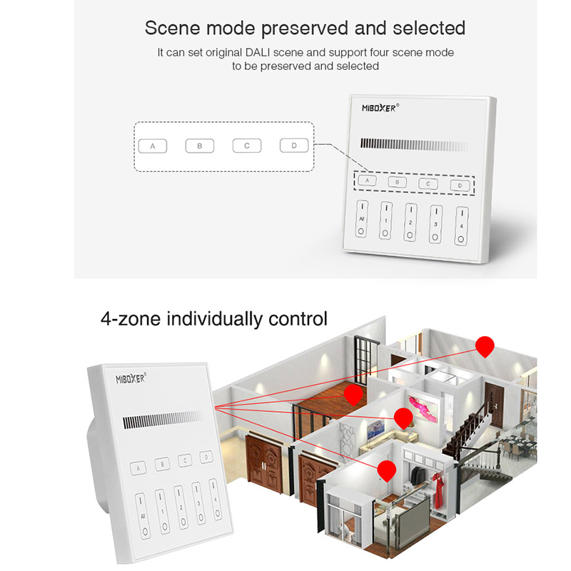 Miboxer DALI Dimming Control System(DT8) 86 touch ... – Vicedeal