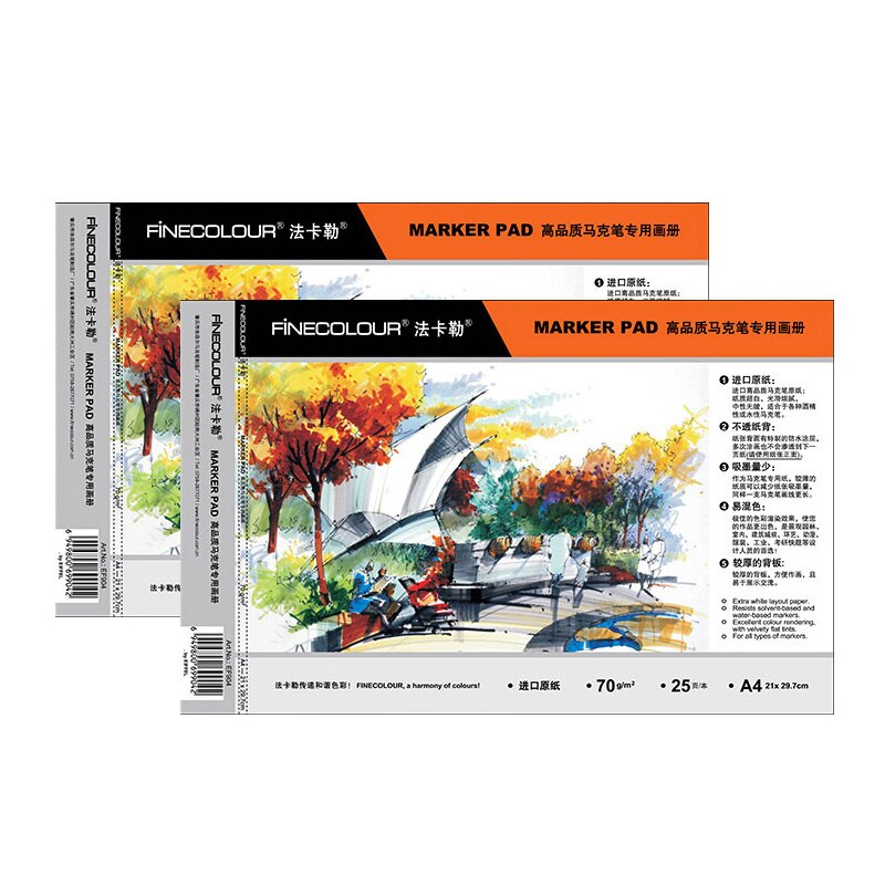 FINECOLOUR Marker Pad 32K/A3/A4 Sketchbook Marker ... – Grandado