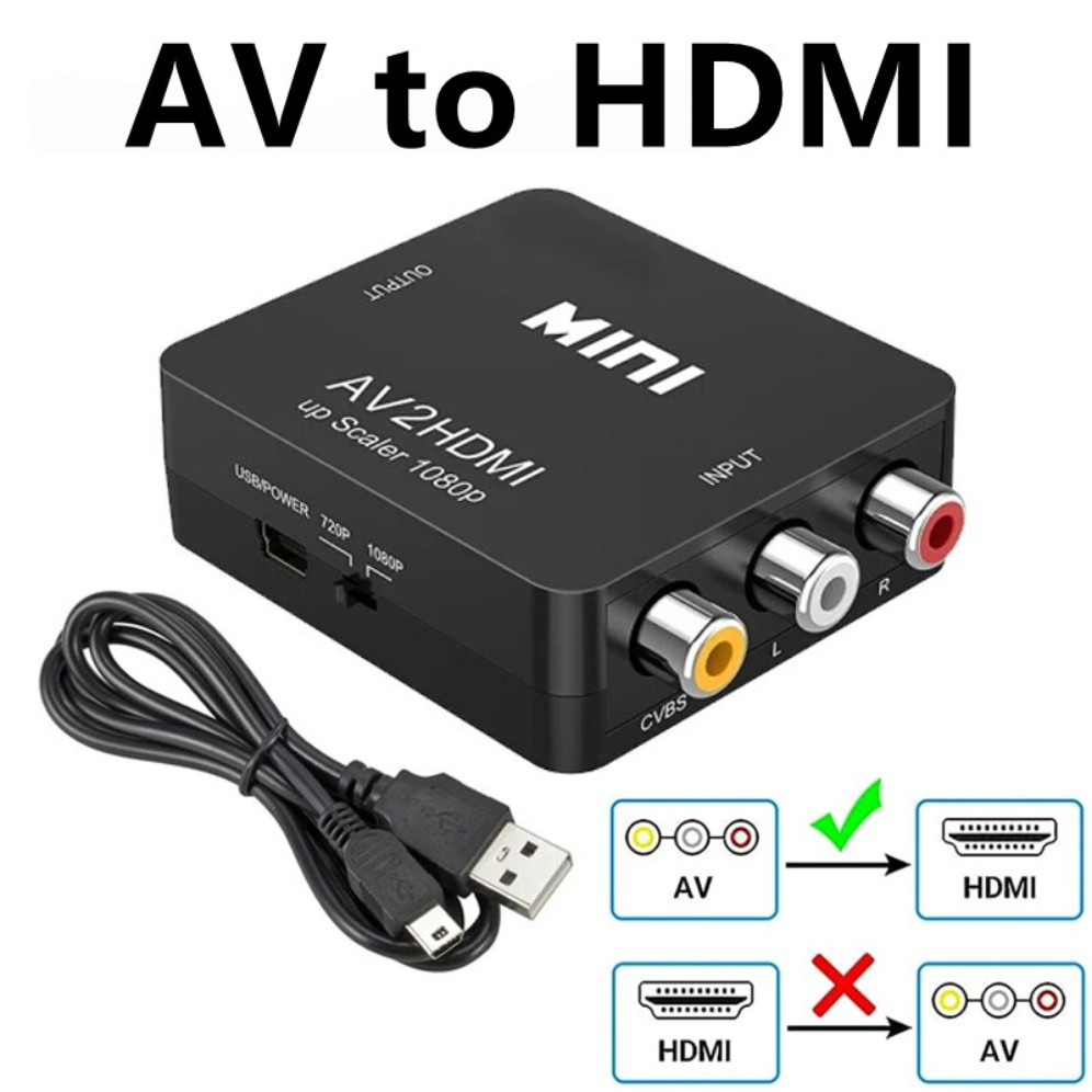 HDMI-compatibel naar AV RCA CVSB L/R Video Scaler ... – Vicedeal