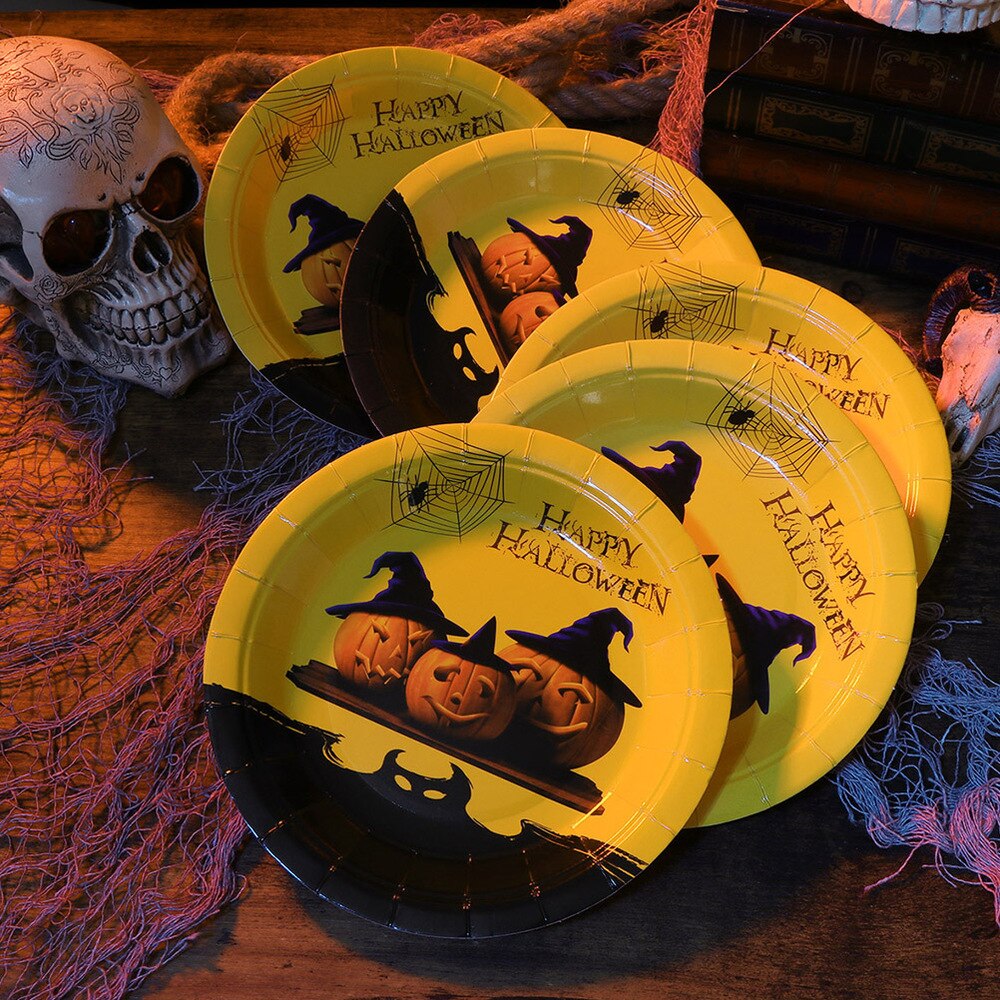10 Pcs Halloween Party Paper Plates Disposable Pap... – Grandado