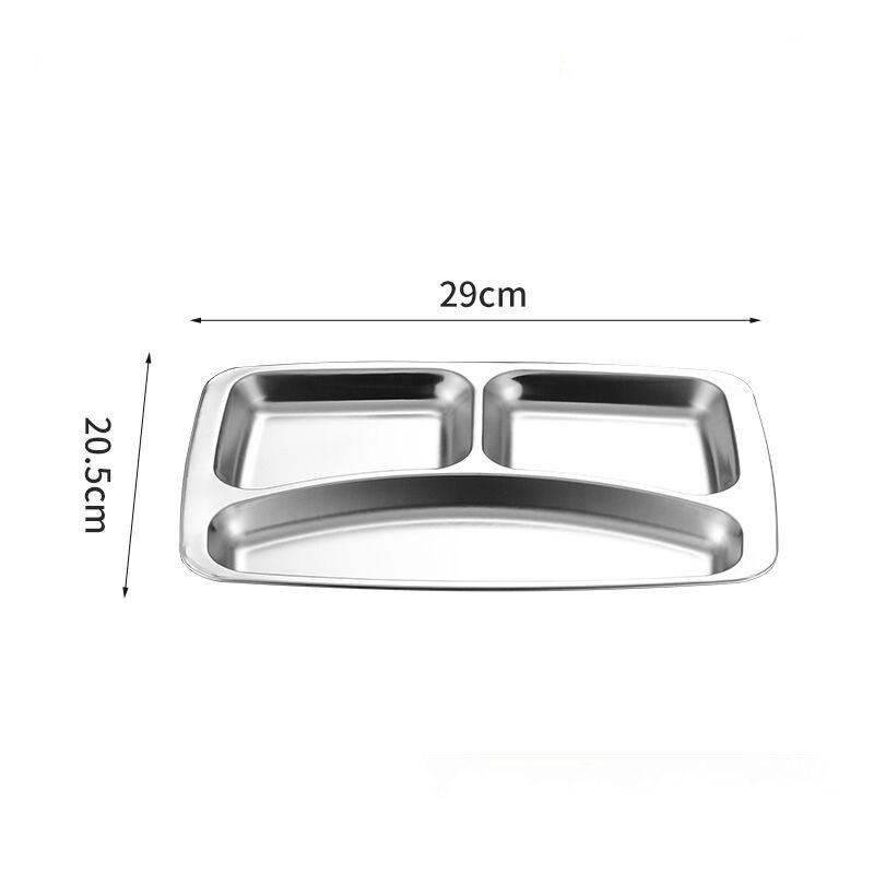 1pc Stainless Steel Divided Dinner Tray Lunch Cont... – Grandado